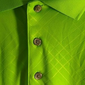 Pro Tour | Shirts | Mens Neon Green Diamond Pattern Gold Shirt | Poshmark
